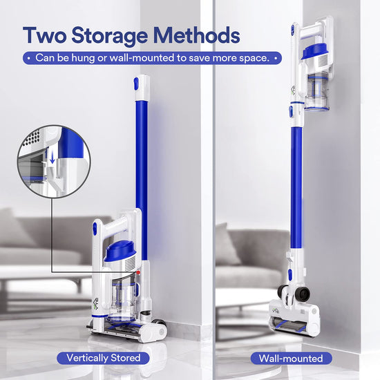 YTE Cordless Stick Vacuum Cleaner, 10KPa Powerful Suction Up to 45 Min ...